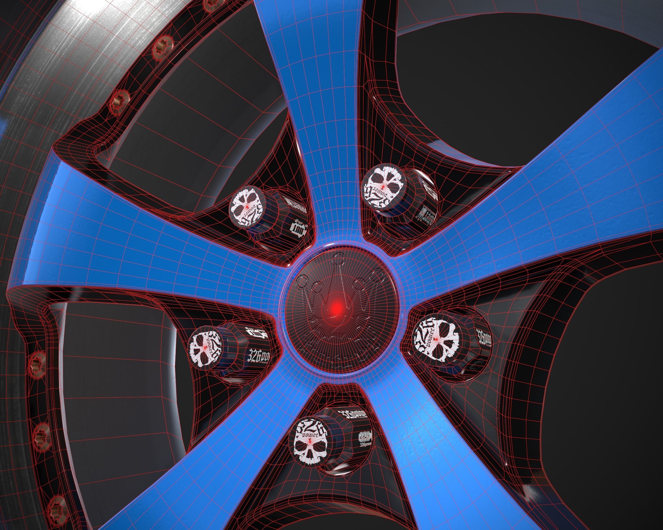 3D model 326 Power Yabaking KF Racing Spoke VR / AR / low-poly | CGTrader