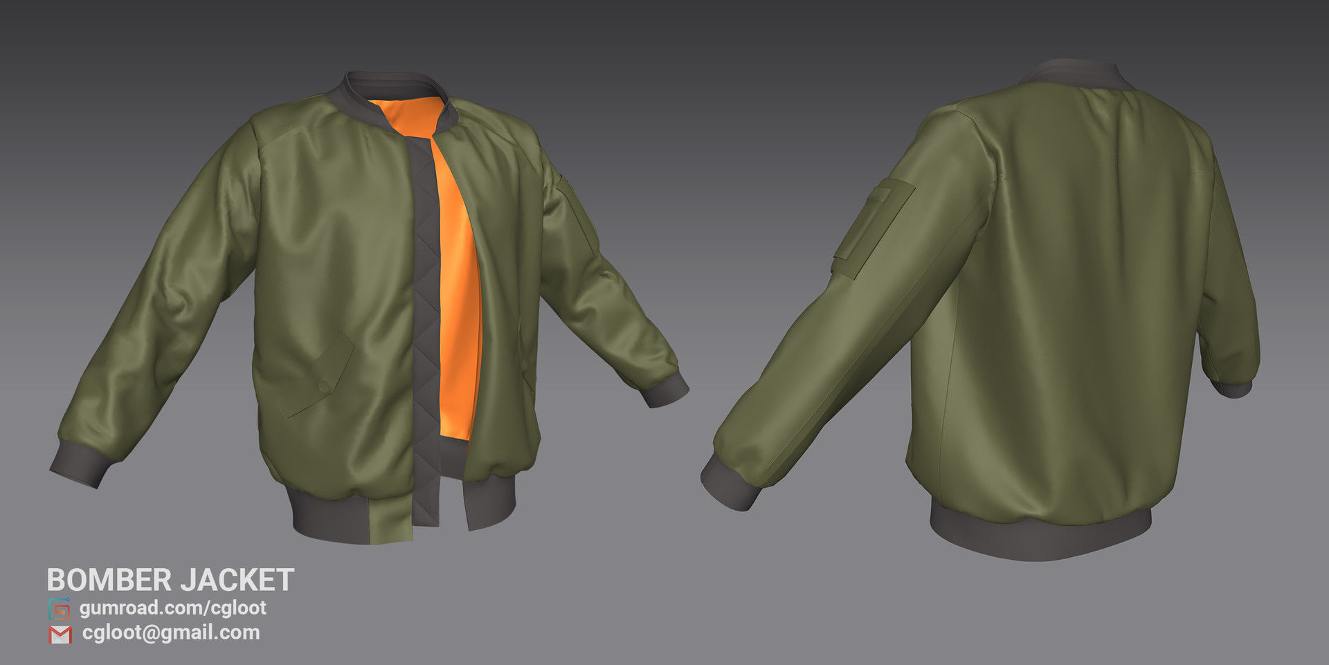 Bomber Jacket for Marvelous Designer 3D model | CGTrader