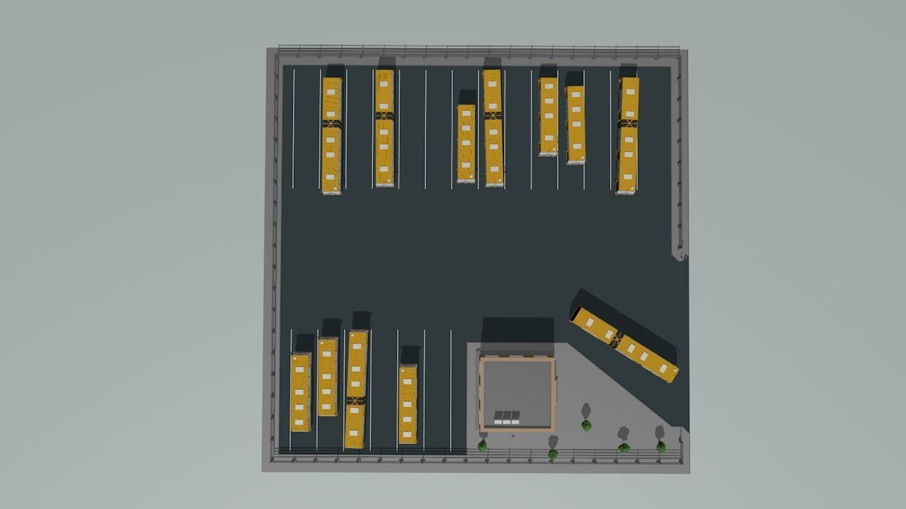 Bus depot 3D model | CGTrader