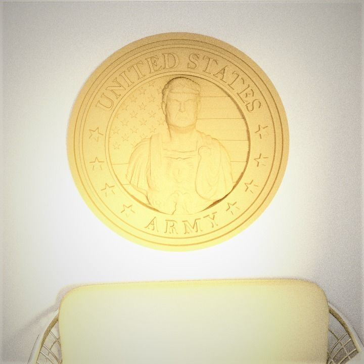 God Emperor Donald Trump and USA Army Logo 3D STL Model 3D model 3D ...