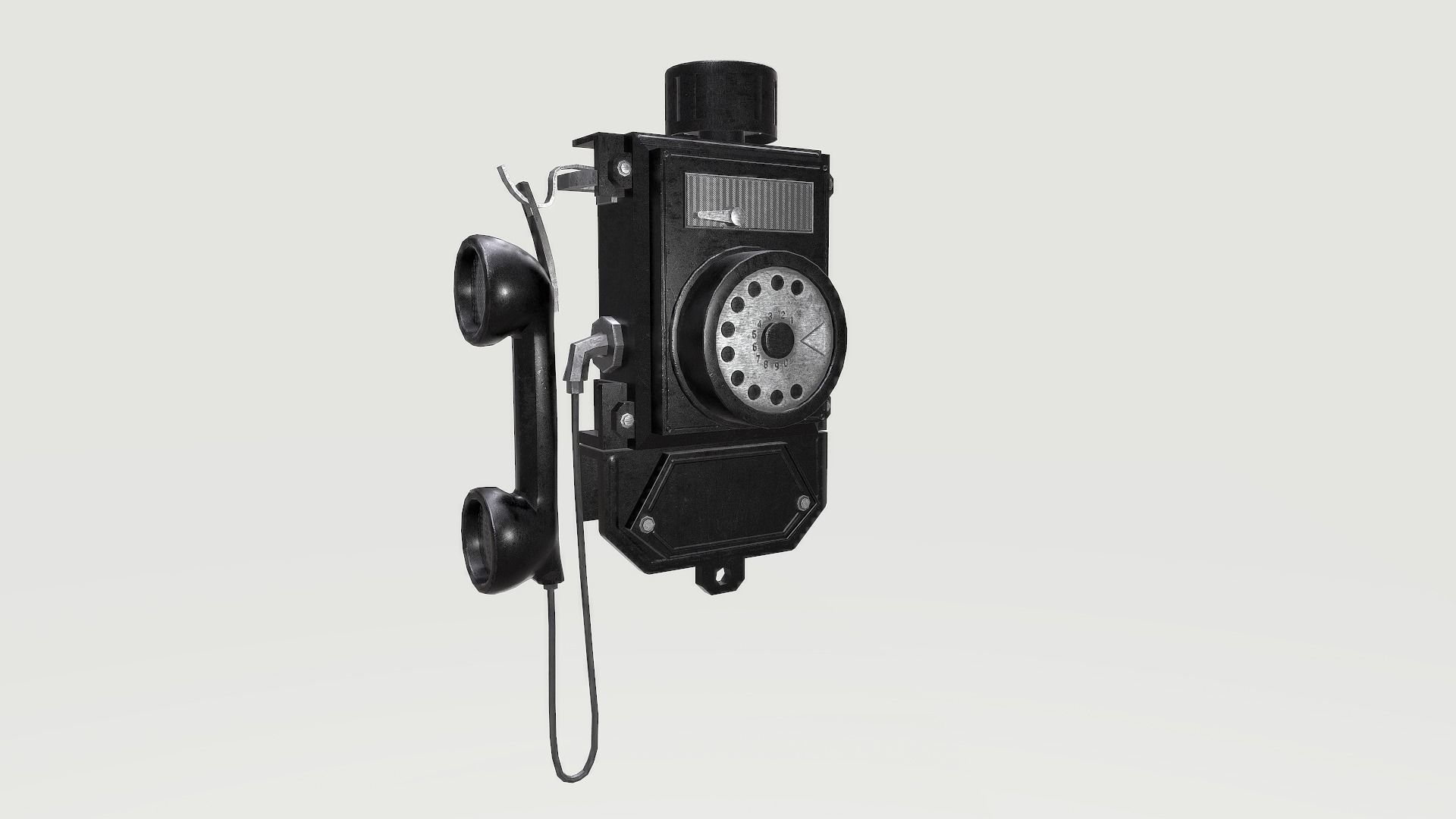 3D model Old Black Phone VR / AR / low-poly | CGTrader