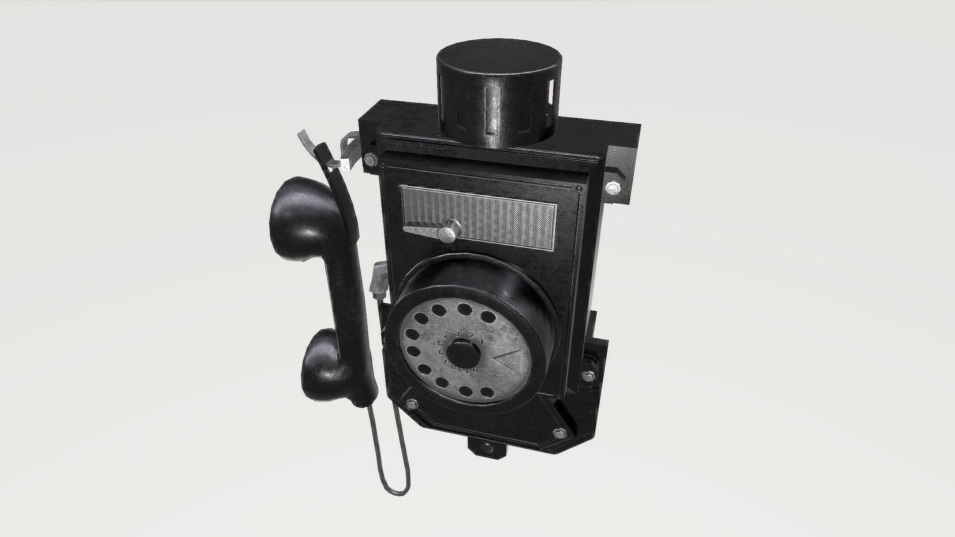 3D model Old Black Phone VR / AR / low-poly | CGTrader