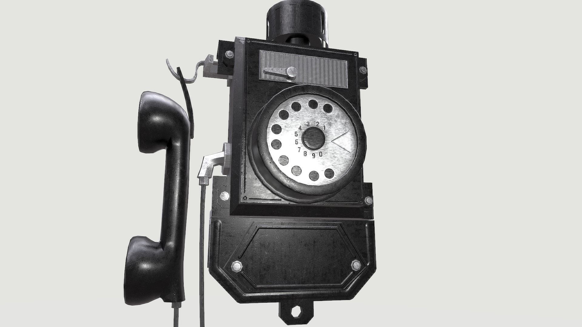 3D model Old Black Phone VR / AR / low-poly | CGTrader