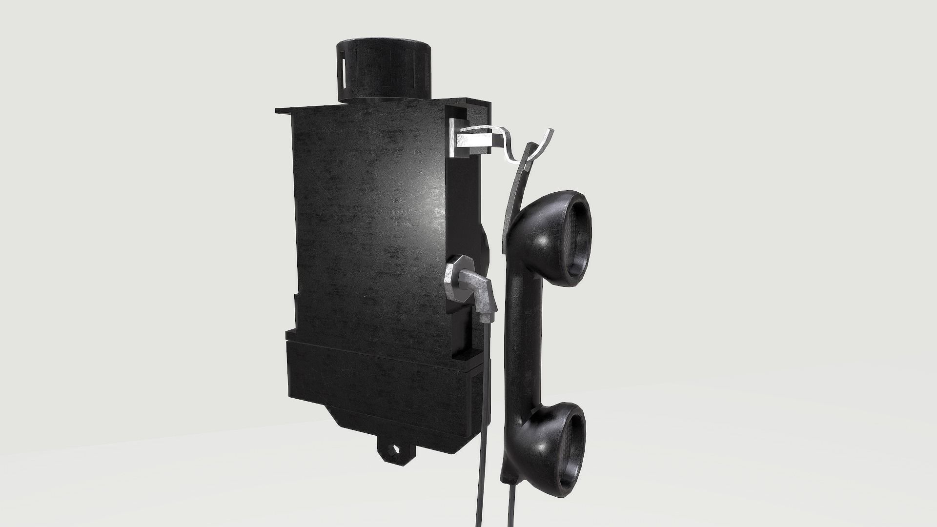 3D model Old Black Phone VR / AR / low-poly | CGTrader