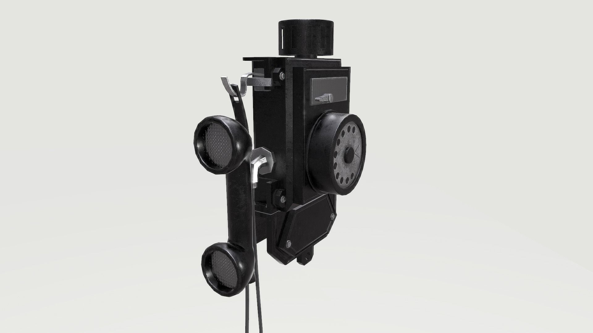 3D model Old Black Phone VR / AR / low-poly | CGTrader