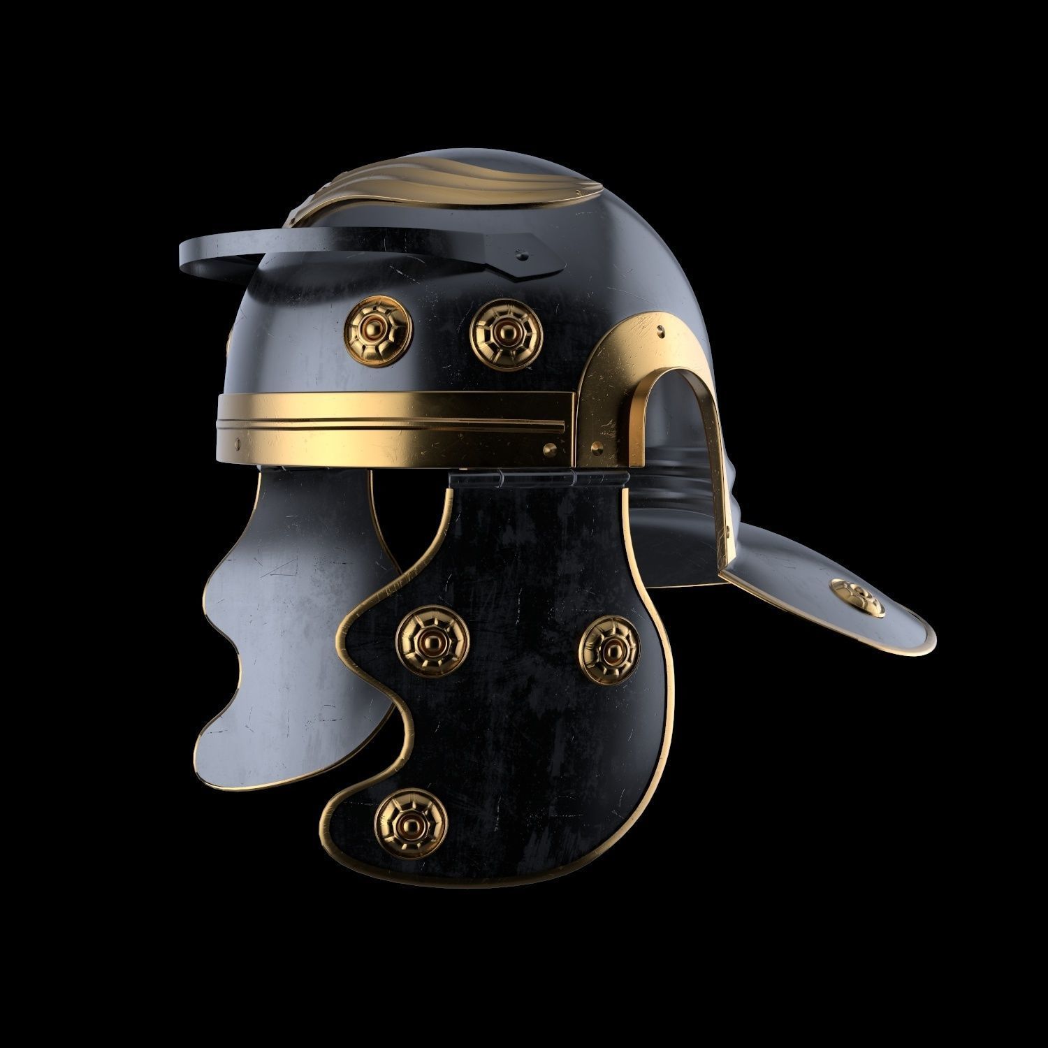 3D model Roman legionnaire helmet VR / AR / low-poly | CGTrader