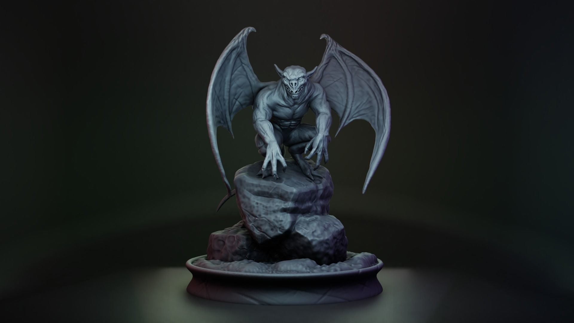 Gargoyle dragon statue 3D model 3D printable | CGTrader
