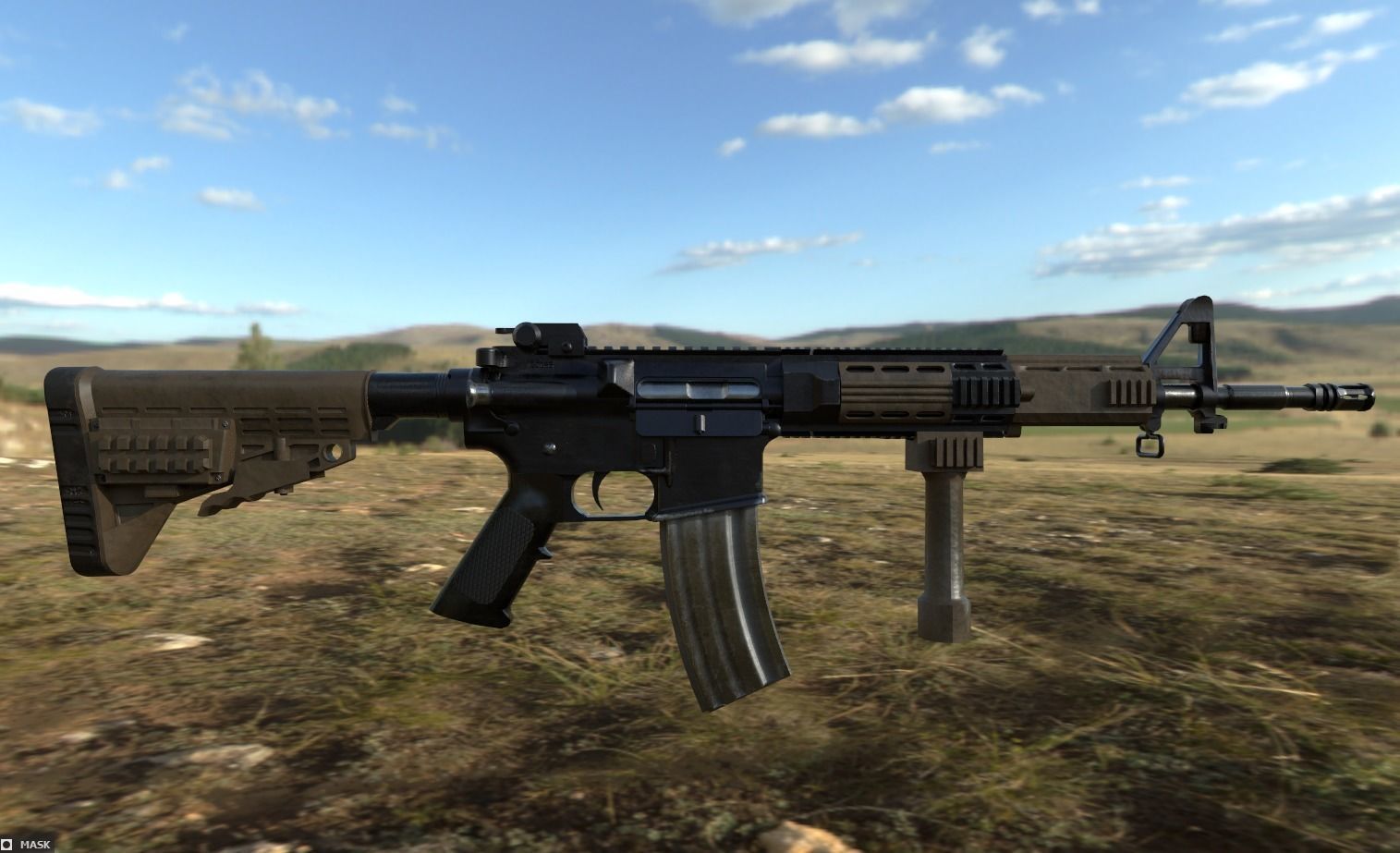 Colt C7NLD 3D model rigged | CGTrader