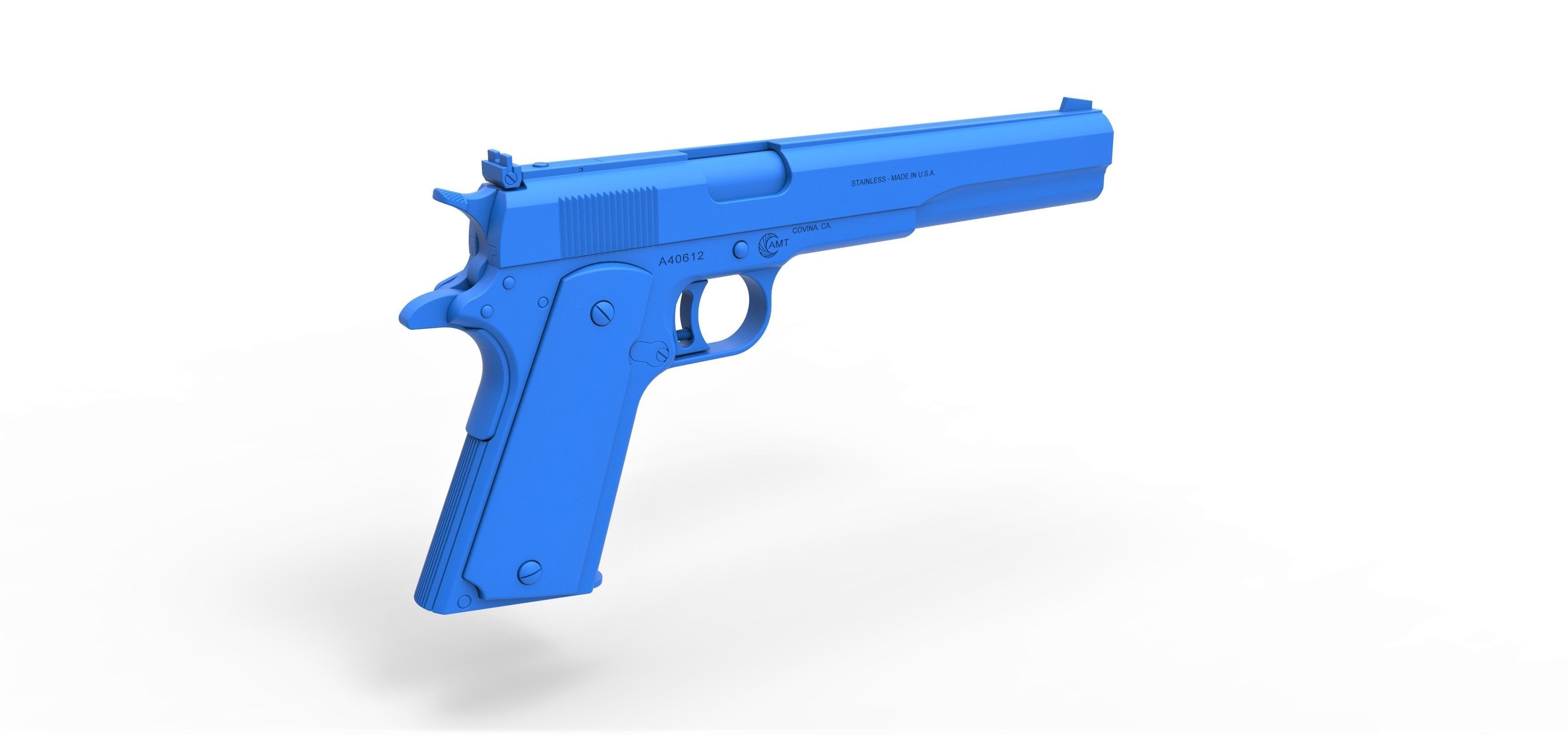 Pistol AMT Hardballer Long Slide 3D model | CGTrader