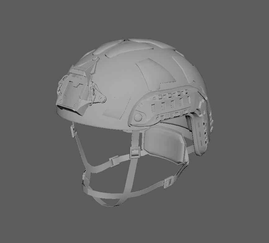 3D model Ops Core FAST SF High Cut Helmet Low poly PBR VR / AR / low ...