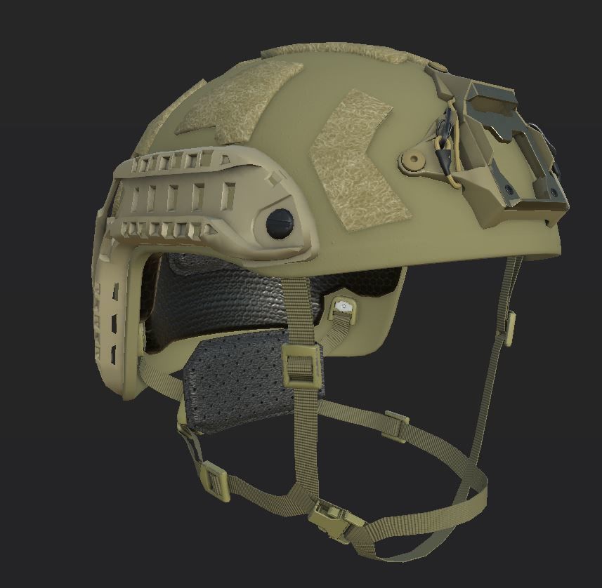 3D model Ops Core FAST SF High Cut Helmet Low poly PBR VR / AR / low ...