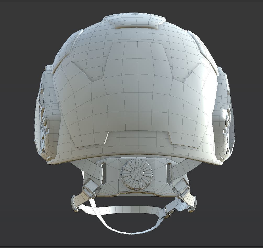 3D model Ops Core FAST SF High Cut Helmet Low poly PBR VR / AR / low ...