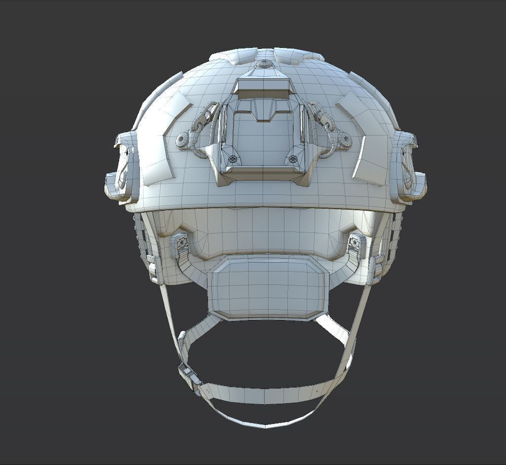 3D model Ops Core FAST SF High Cut Helmet Low poly PBR VR / AR / low ...