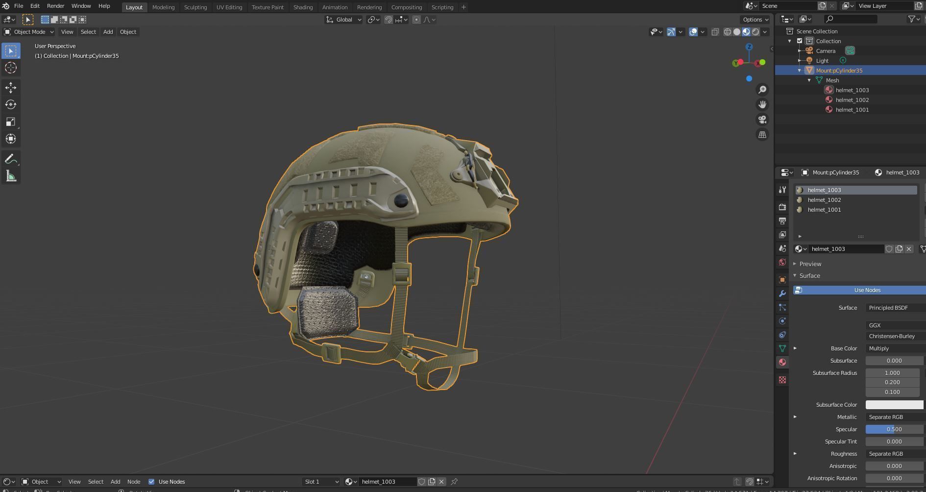 3D model Ops Core FAST SF High Cut Helmet Low poly PBR VR / AR / low ...