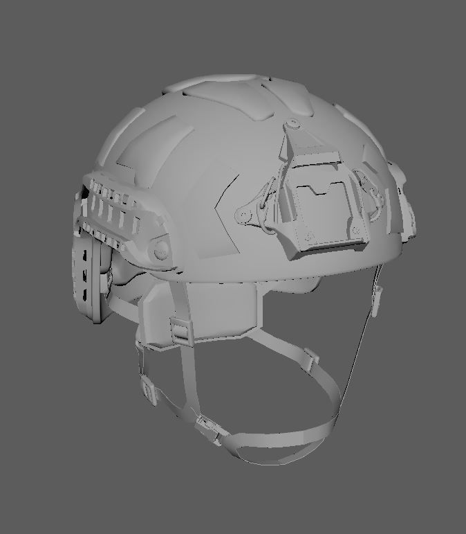 3D model Ops Core FAST SF High Cut Helmet Low poly PBR VR / AR / low ...