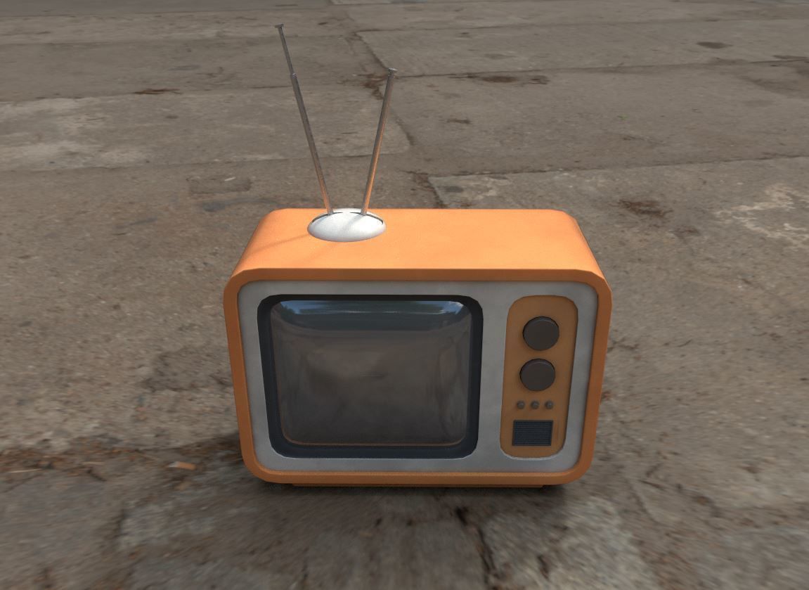 3D model Retro TV VR / AR / low-poly | CGTrader