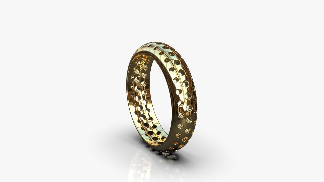 Perforated ring 3D model 3D printable | CGTrader