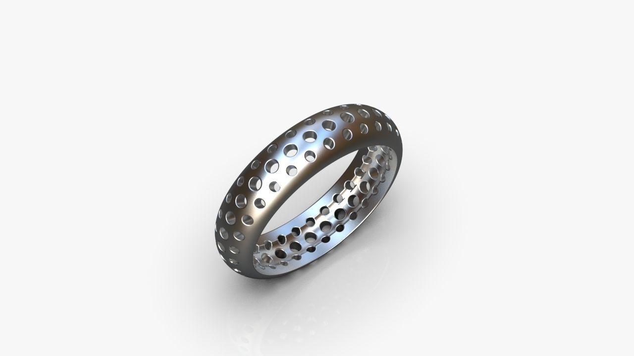 Perforated ring 3D model 3D printable | CGTrader