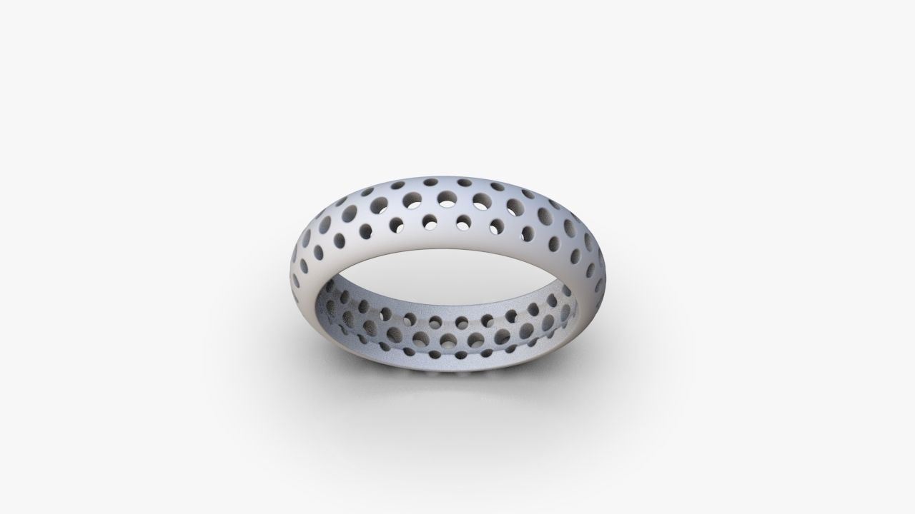 Perforated ring 3D model 3D printable | CGTrader