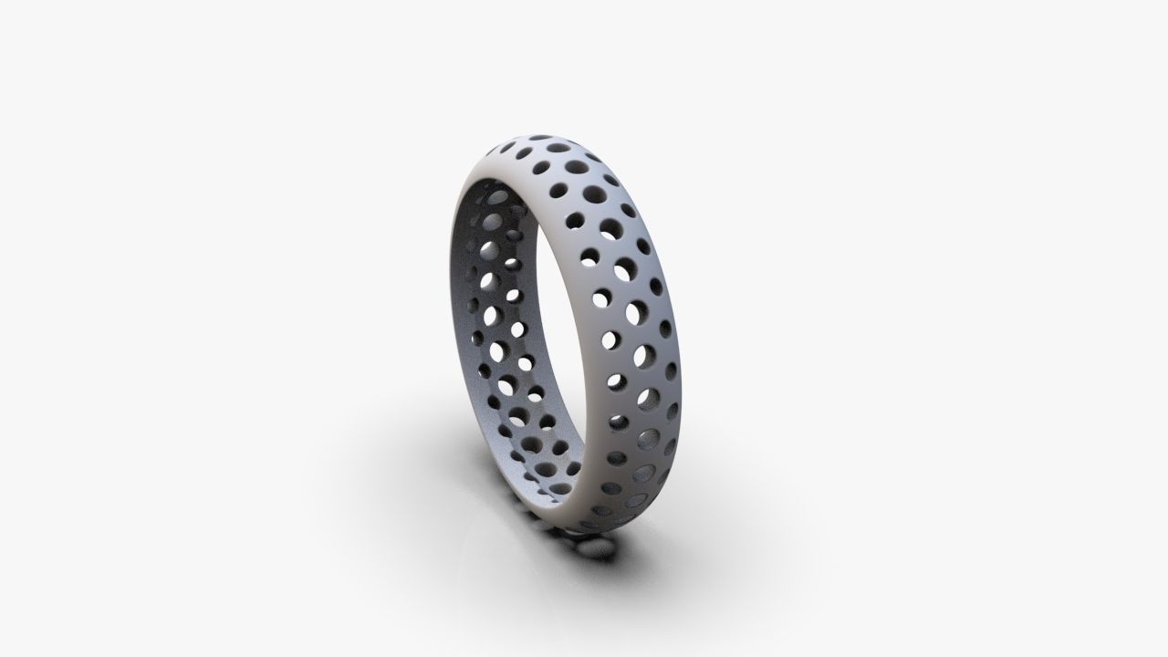 Perforated ring 3D model 3D printable | CGTrader