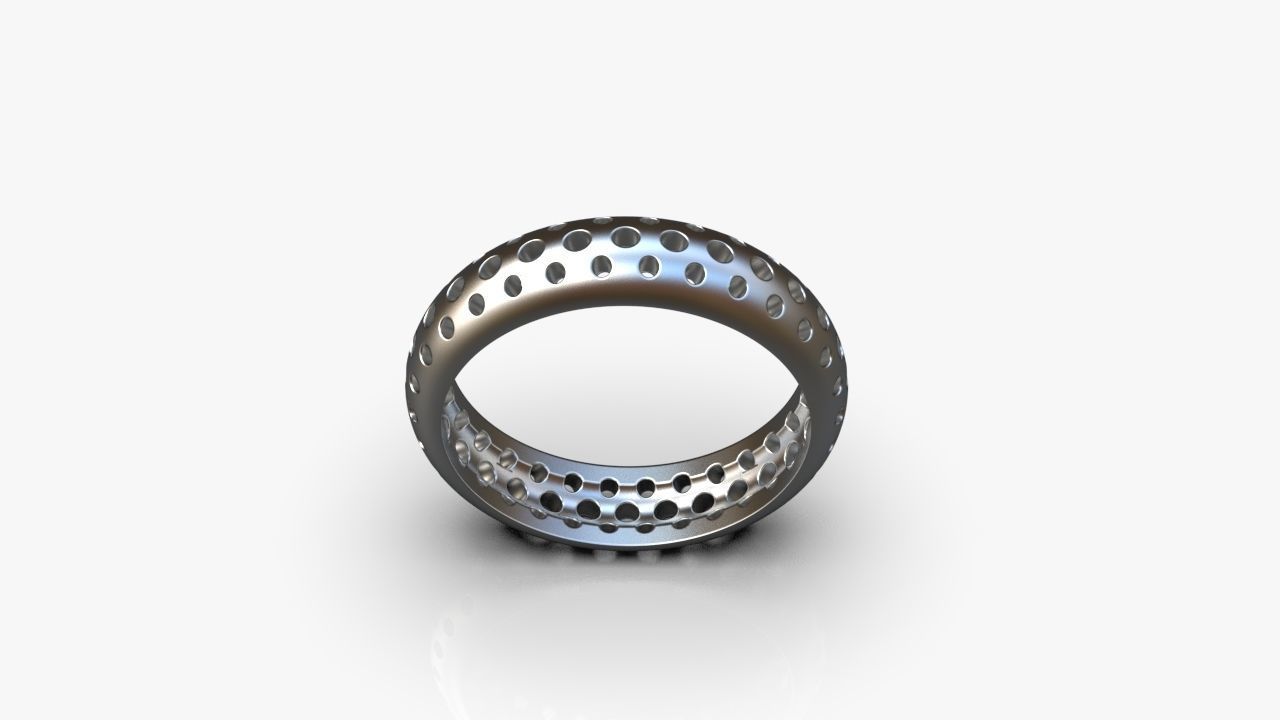 Perforated ring 3D model 3D printable | CGTrader