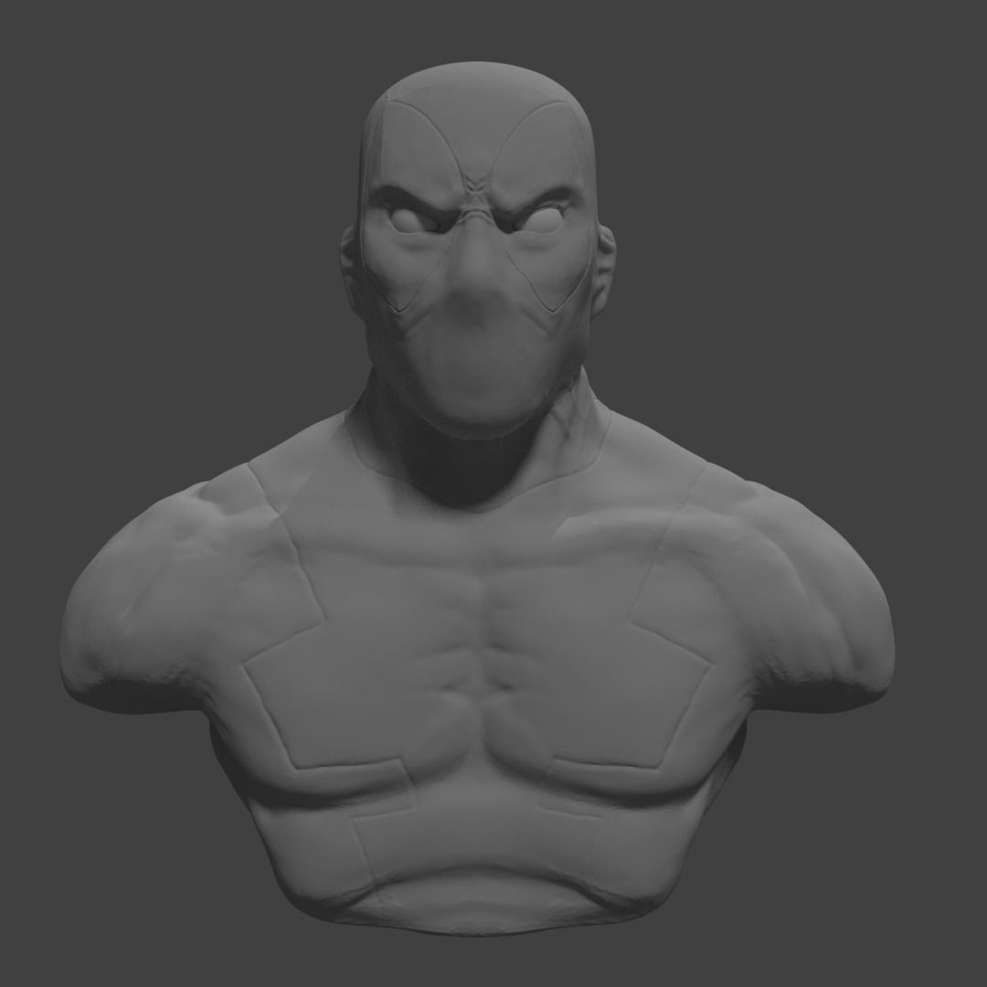 Deadpool superhero sculpt 3D model 3D printable | CGTrader