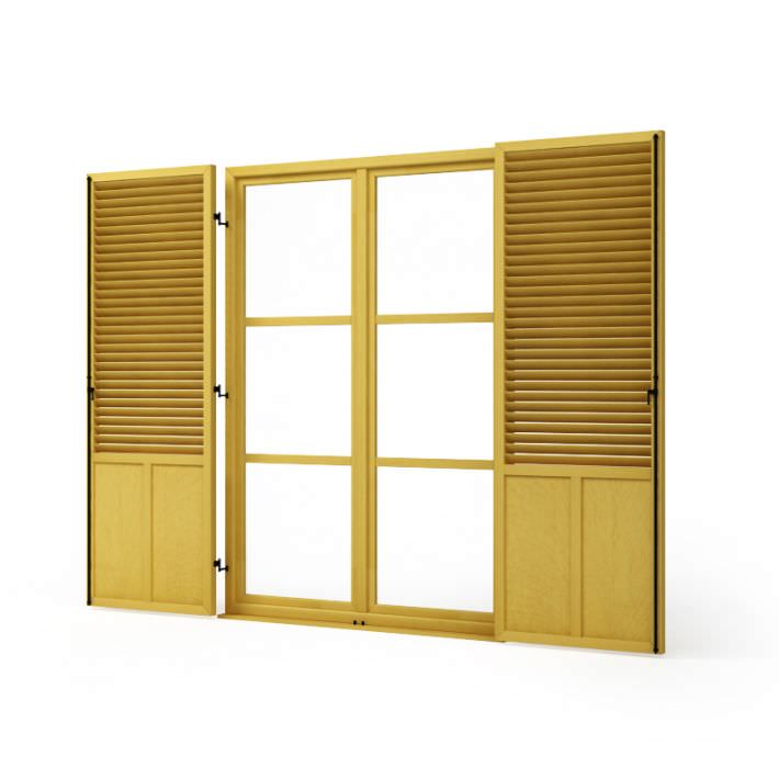 Wooden window shutters 76 am95 3D model | CGTrader