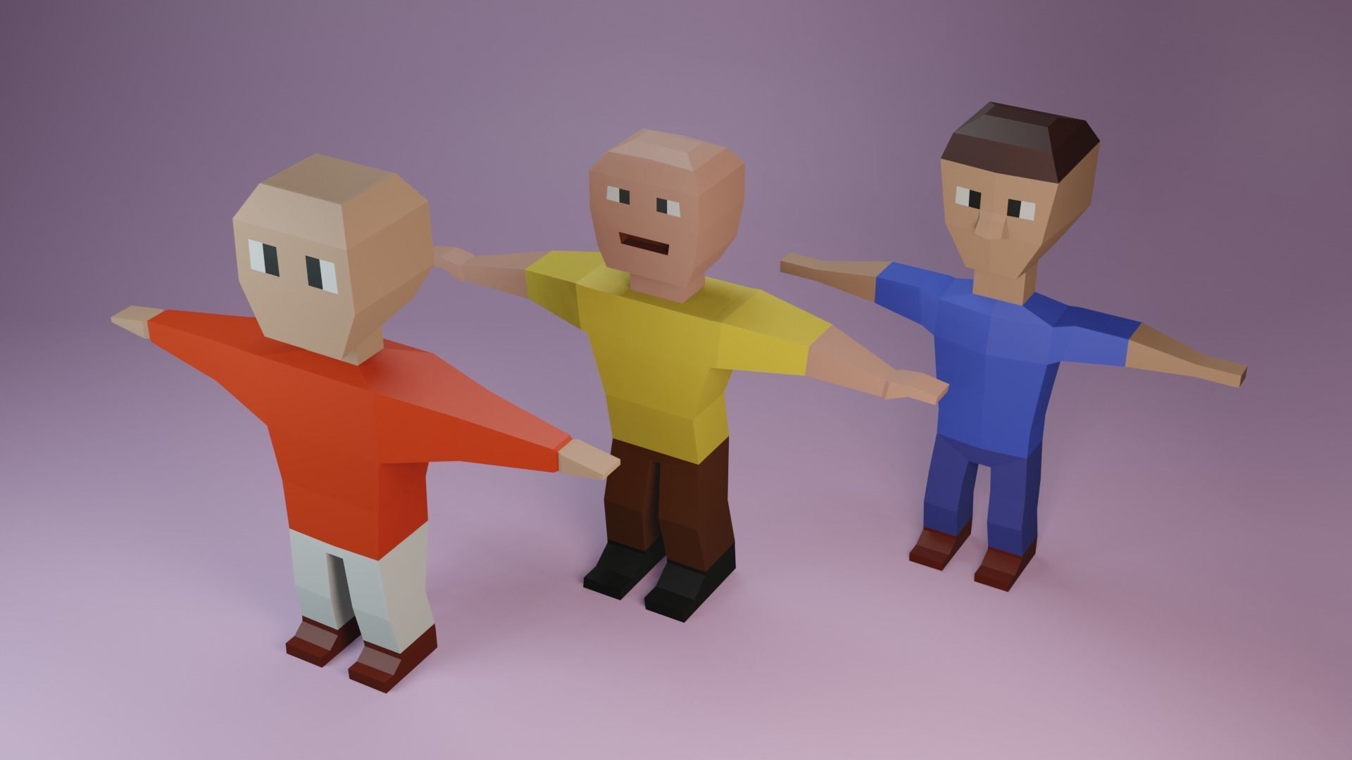 Low Poly Game Characters free VR / AR / low-poly 3D model | CGTrader