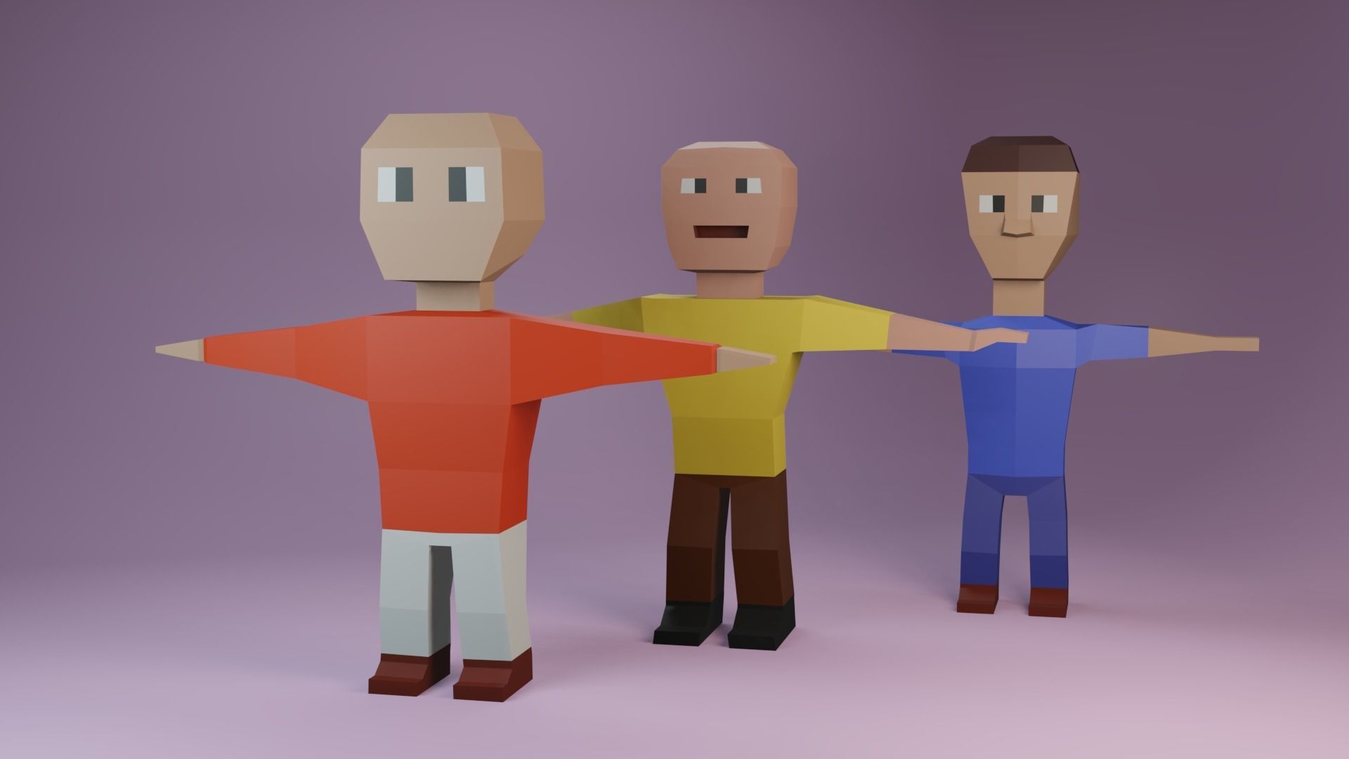 Low Poly Game Characters free VR / AR / low-poly 3D model | CGTrader