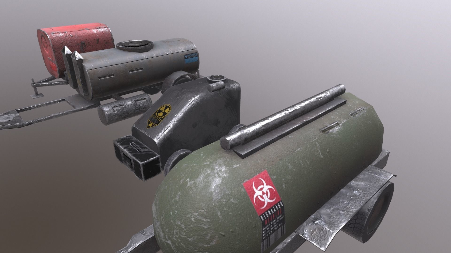 3D model Nuclear Tank VR / AR / low-poly | CGTrader