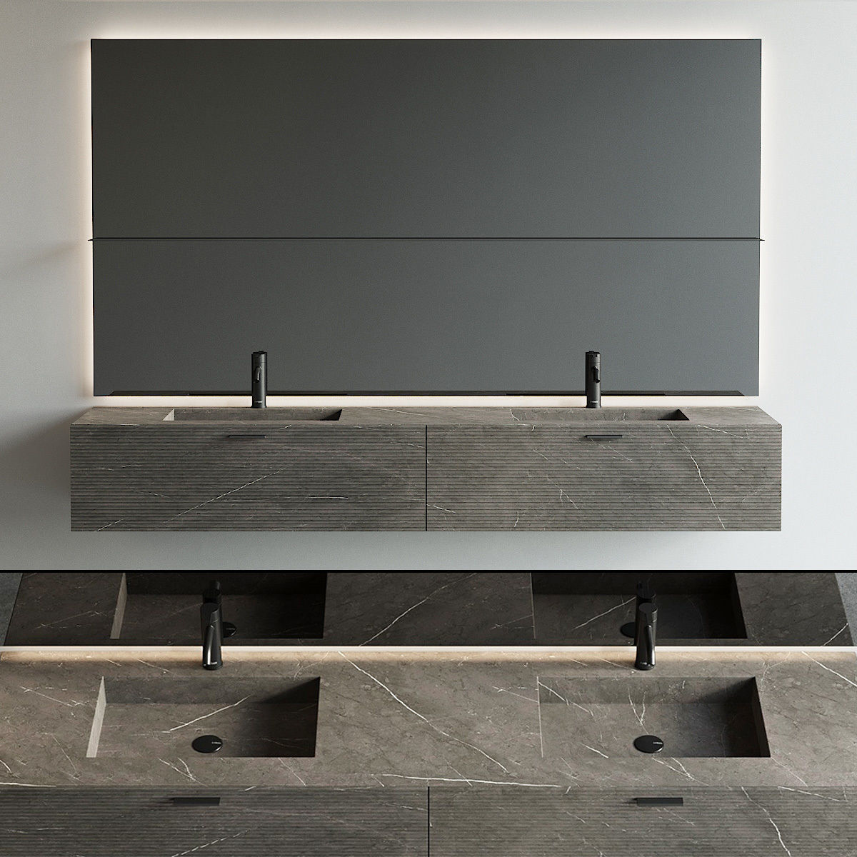 Inbani Grate 03 Vanity Unit Set 3 3D model | CGTrader