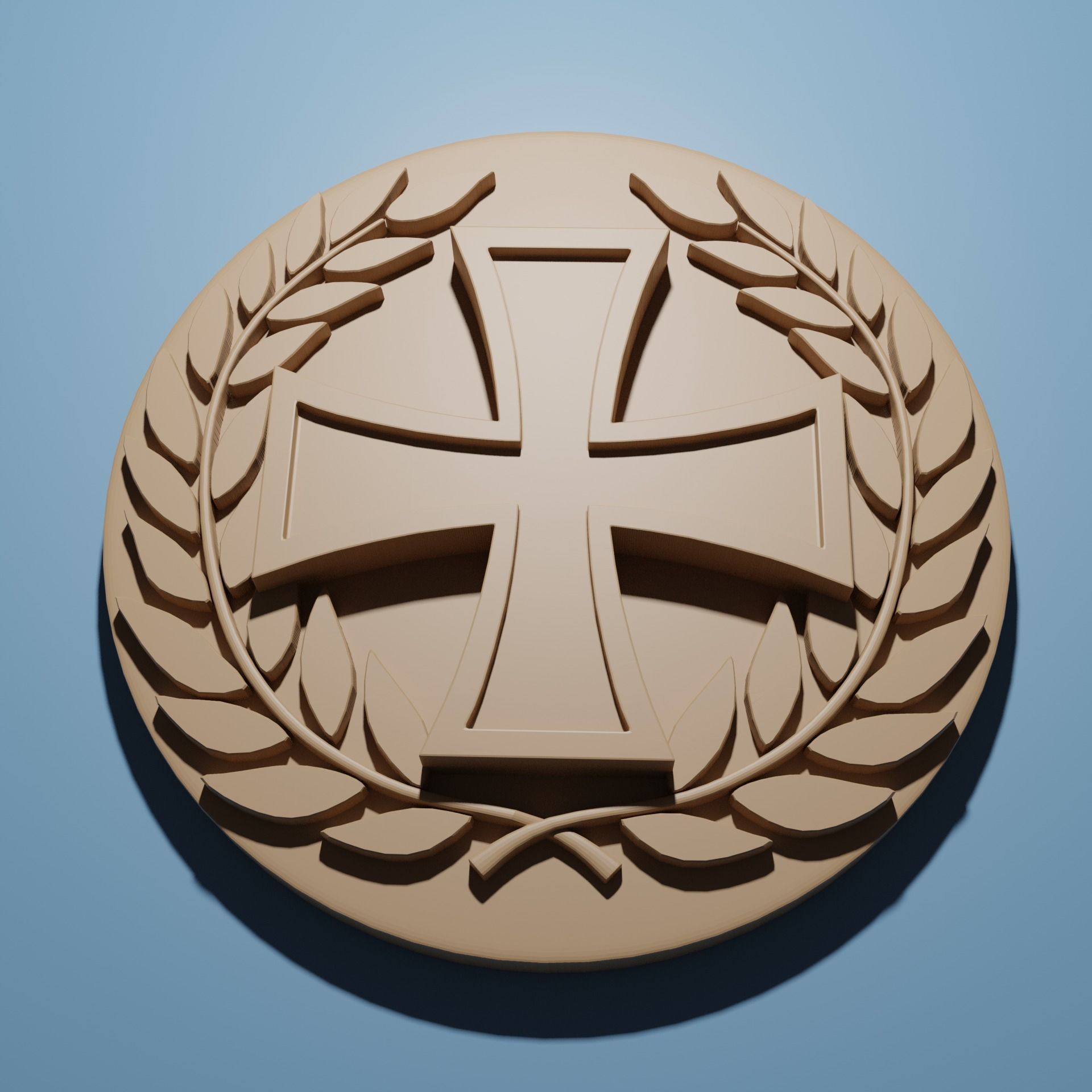 Olive Branch Cross 3D STL Model for CNC Router 3D model 3D printable ...