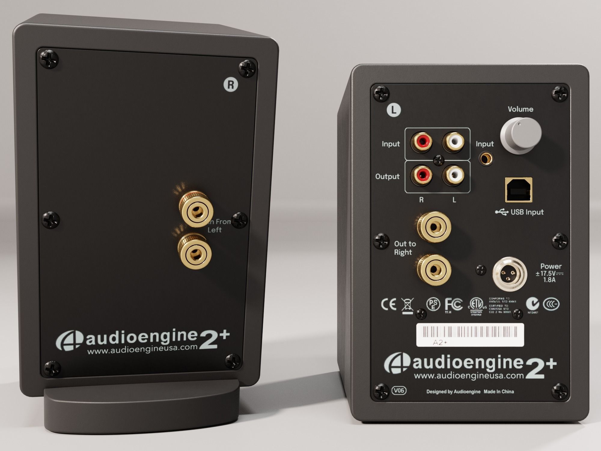 Audioengine A2 Plus Monitor with Stand PBR 3D model | CGTrader