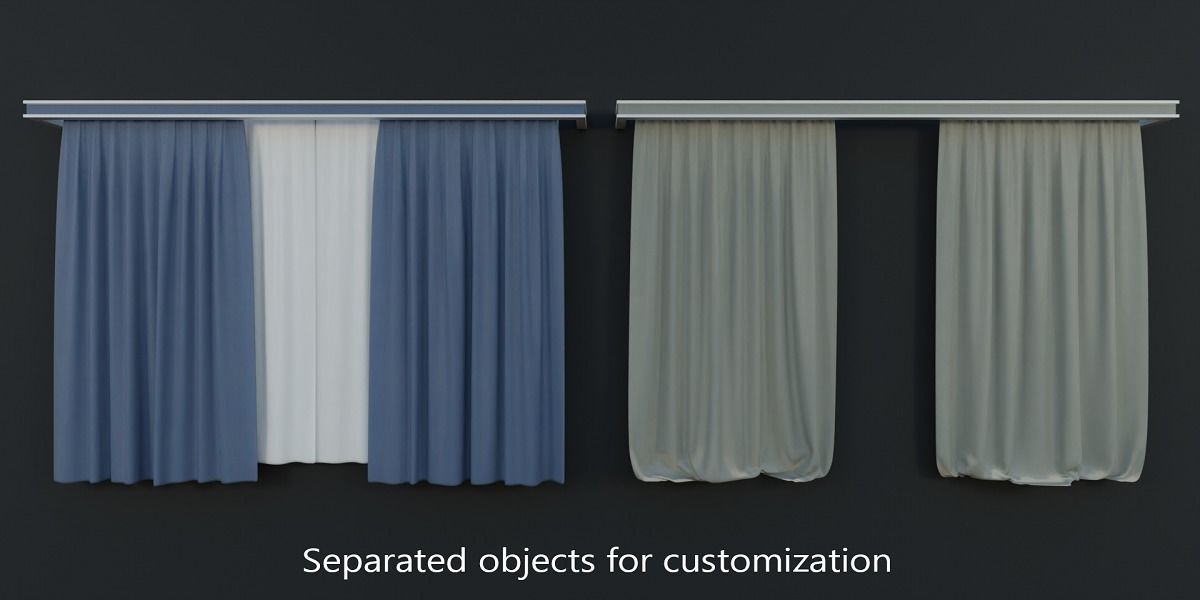 Curtain Pack 3D model | CGTrader