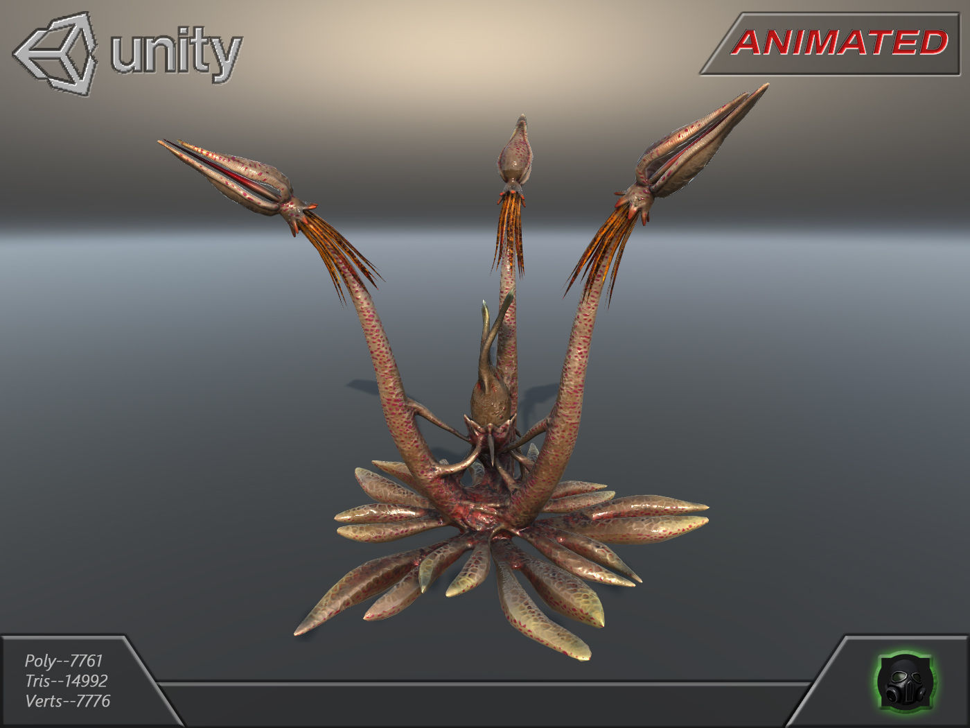 3D model Alien flora - plant 20 VR / AR / low-poly rigged animated ...