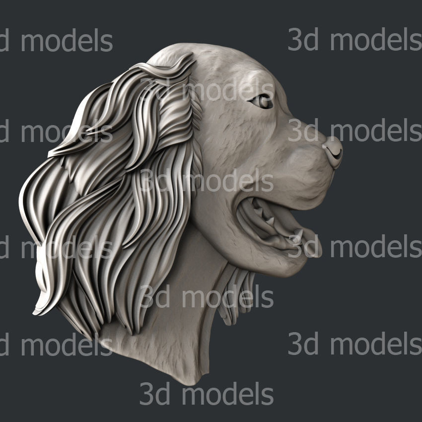 3d STL models for CNC router dog irish setter 3D model | CGTrader