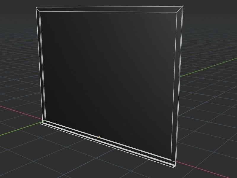 3D model Chalkboard blackboard hanging on wall VR / AR / low-poly ...