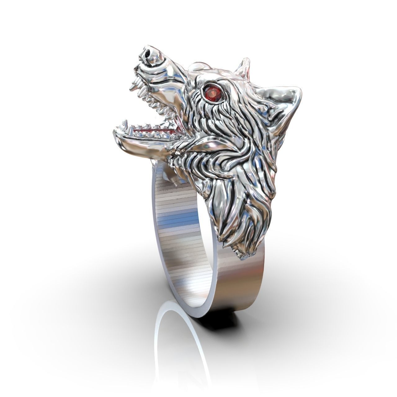 wolf ring werewolf 3D model 3D printable | CGTrader