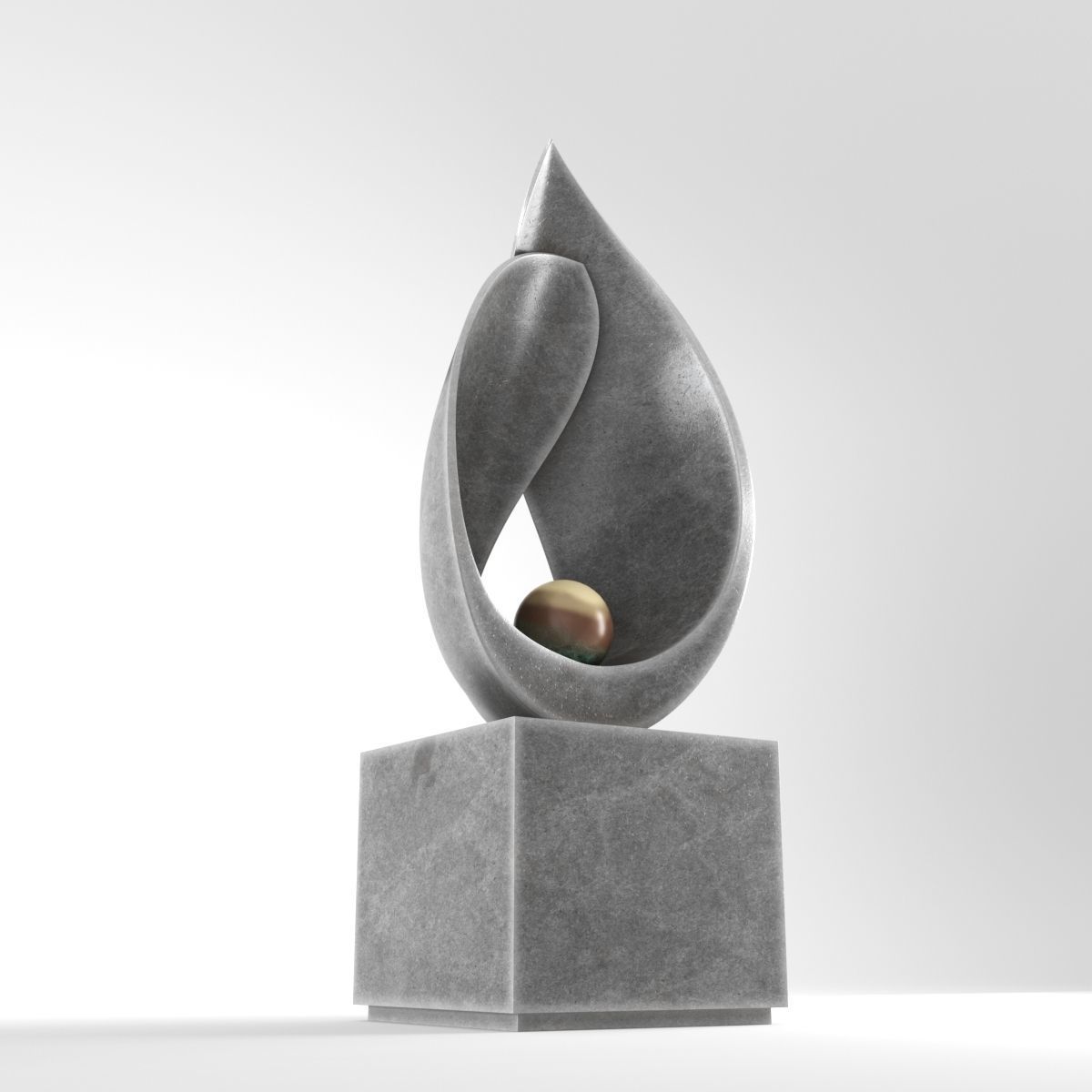 Modern Decorative Abstract Stone Art Sculpture 10 3D model | CGTrader