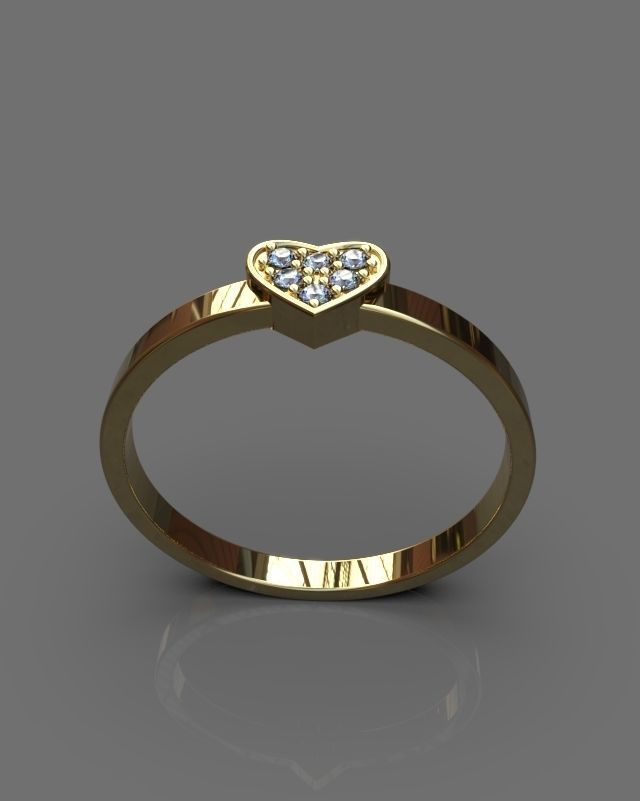 Heart ring 3D model 3D printable | CGTrader