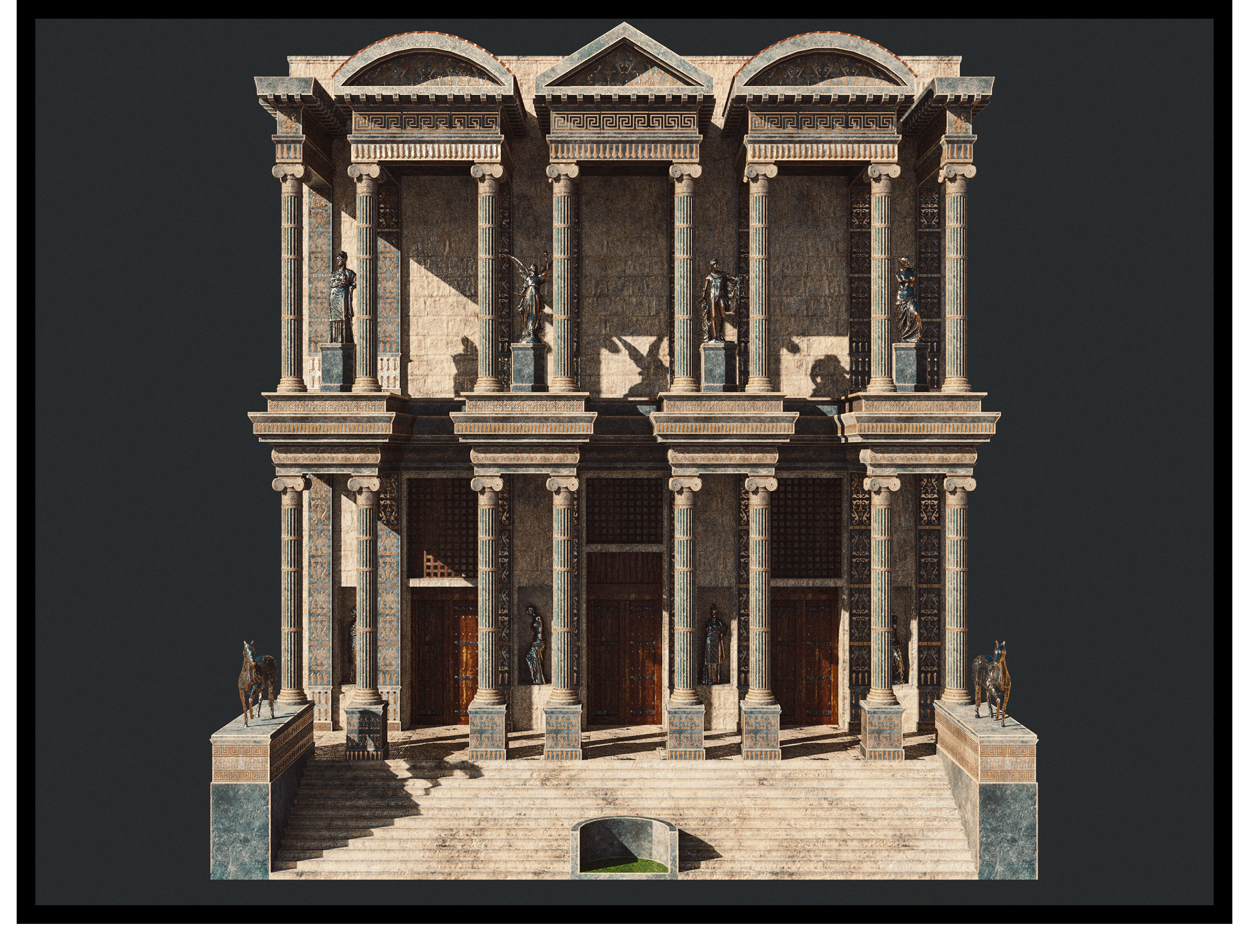 3D model Library Of Celsus - Ephesus PBR VR / AR / low-poly | CGTrader