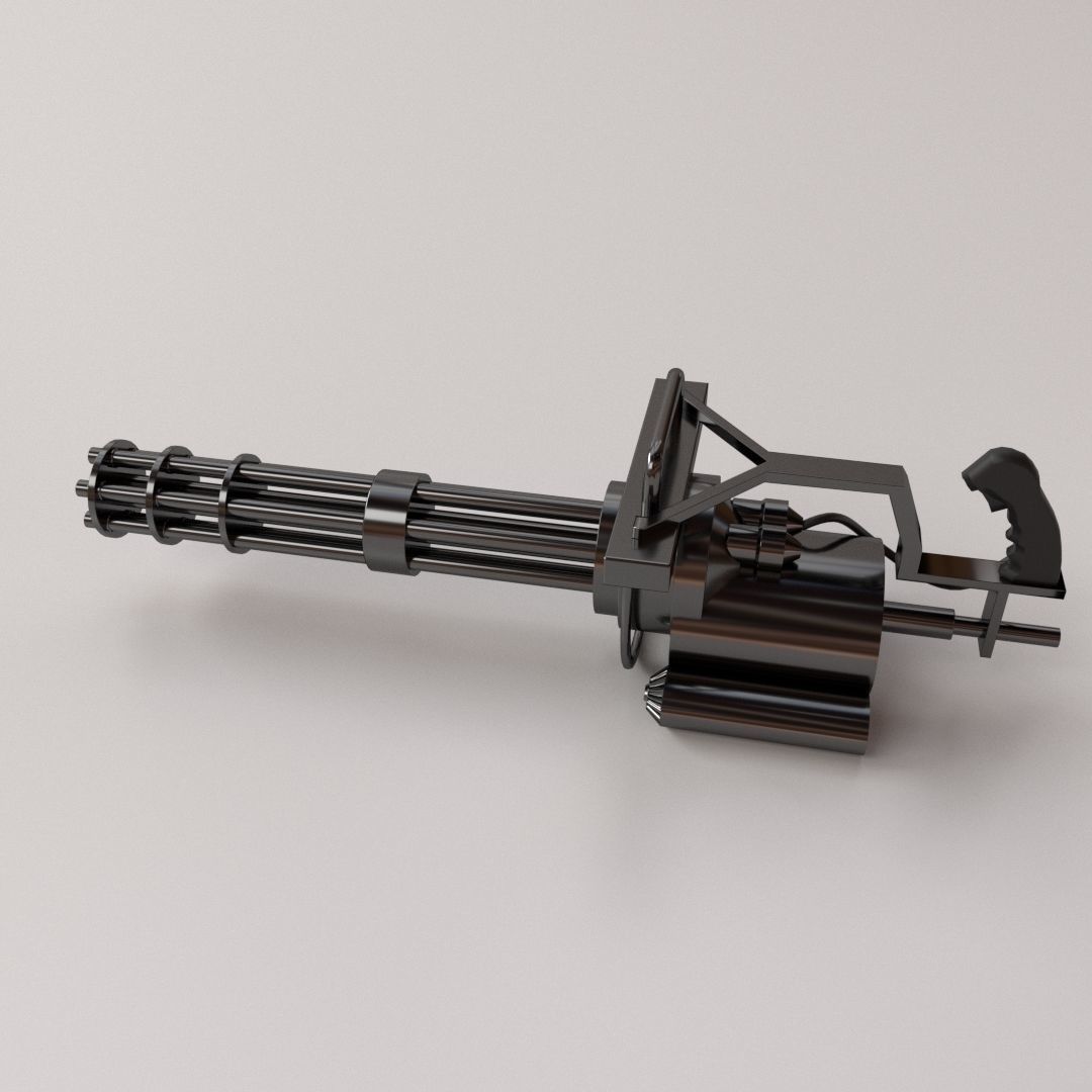 Minigun grenade launcher 3D model | CGTrader