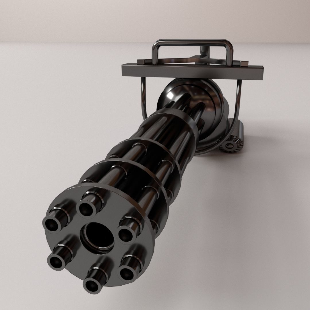Minigun grenade launcher 3D model | CGTrader