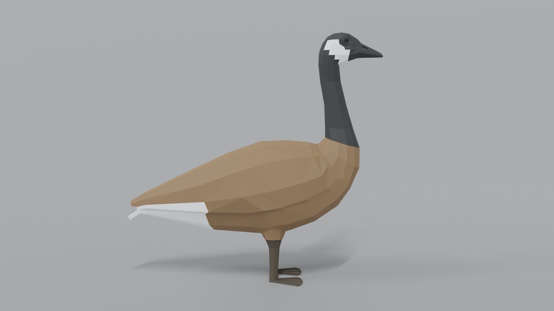 3D model Low Poly Cartoon Canada Goose VR / AR / low-poly | CGTrader