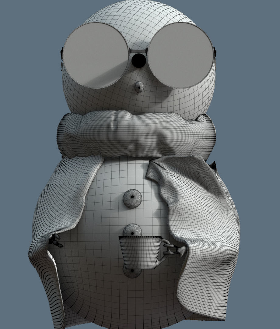 Sick snowman 3D model | CGTrader