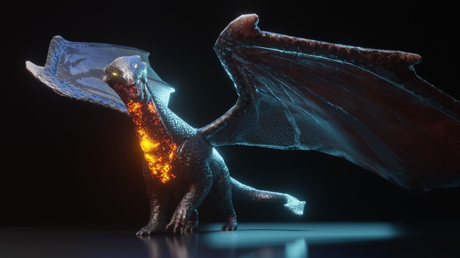 3D model Dragon Character PBR Rigged VR / AR / low-poly | CGTrader