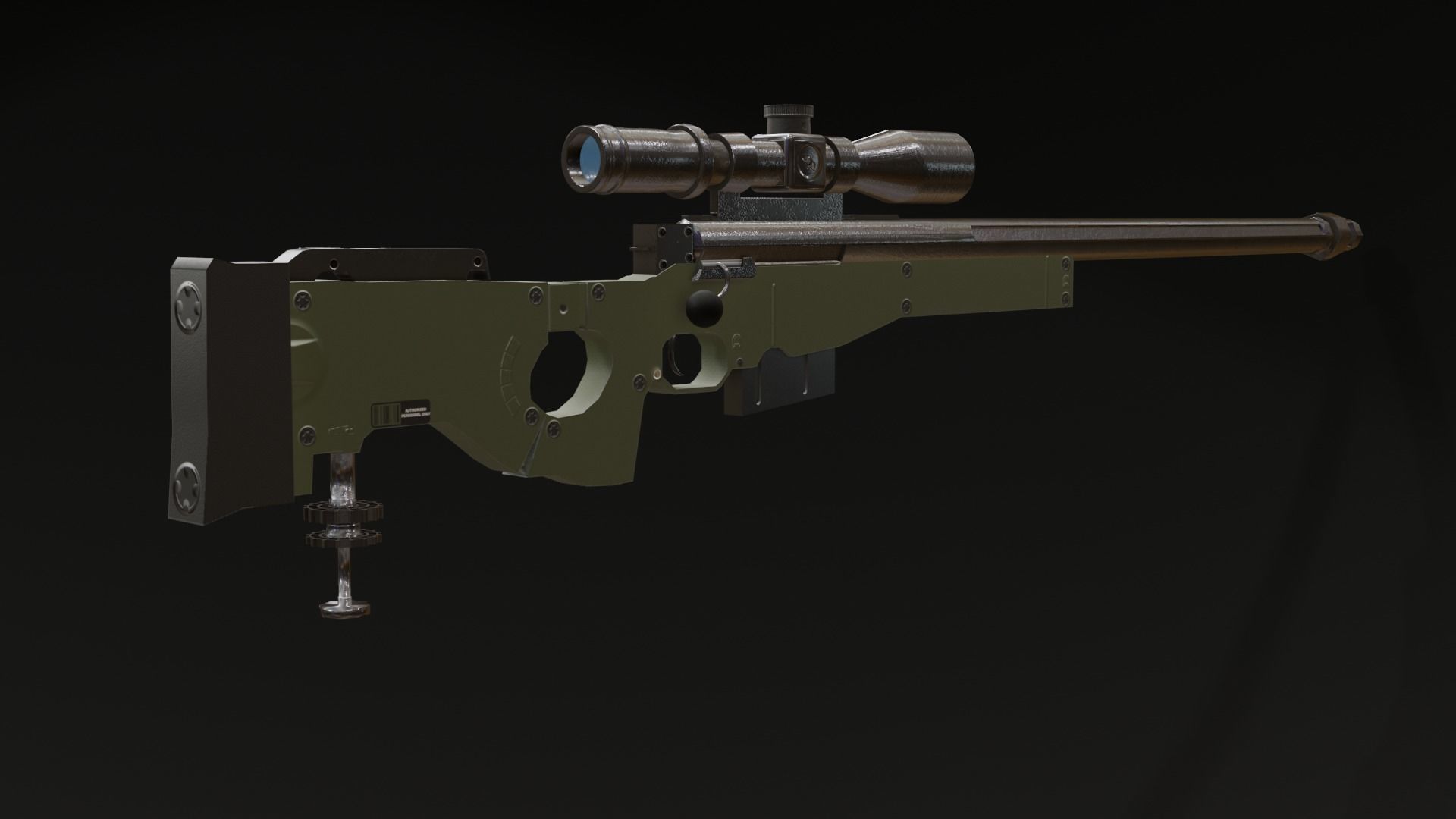 3D model AWP Sniper Rifle game ready LowPoly VR / AR / low-poly | CGTrader