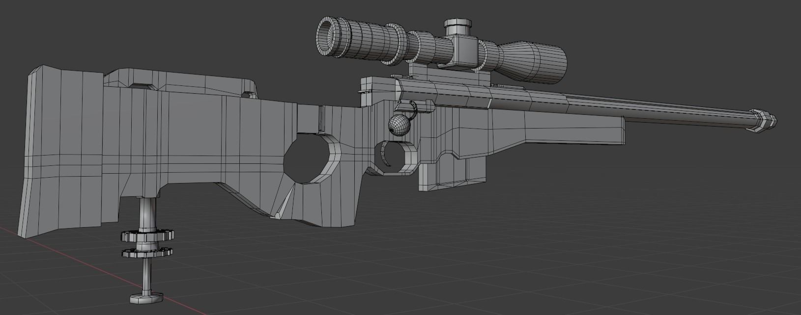 3D model AWP Sniper Rifle game ready LowPoly VR / AR / low-poly | CGTrader