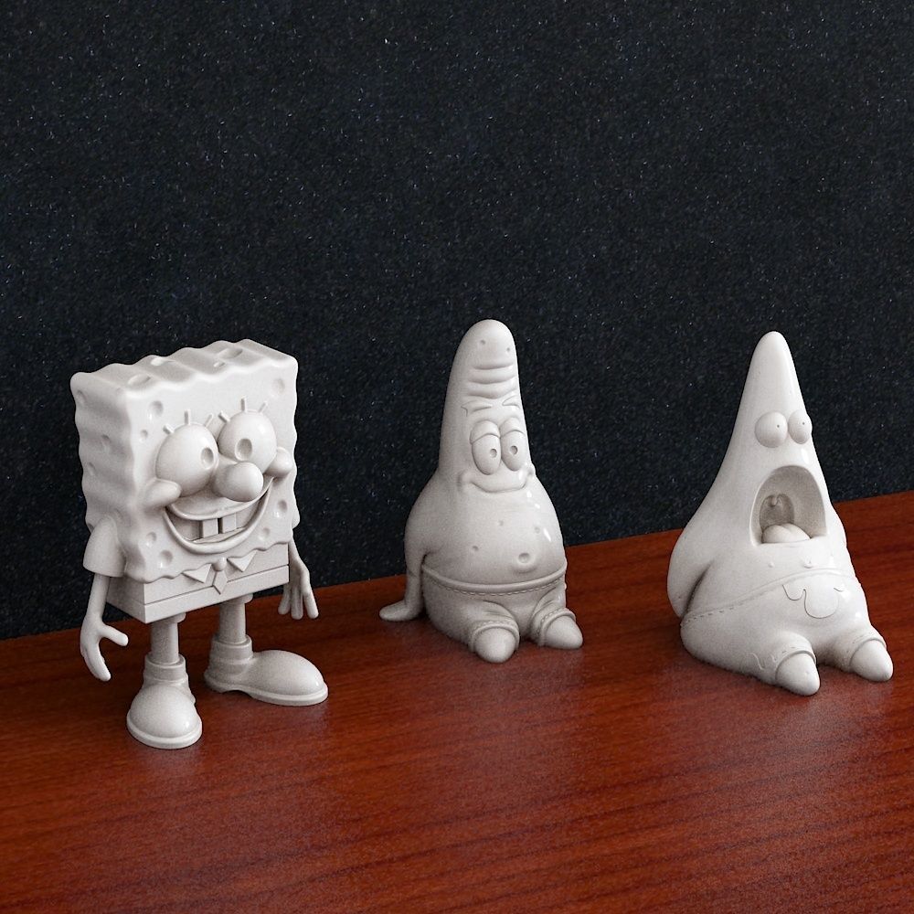 spongebob squarepants 3D model 3D printable | CGTrader