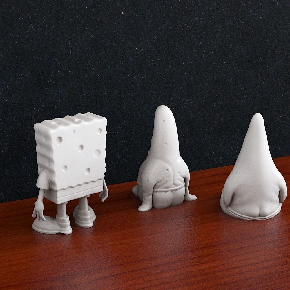 spongebob squarepants 3D model 3D printable | CGTrader
